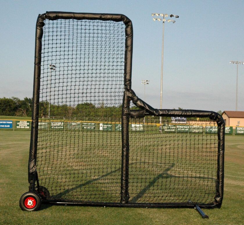 8'x8' Pro Padded Wheeled L-Screen | Sports Facility Resources